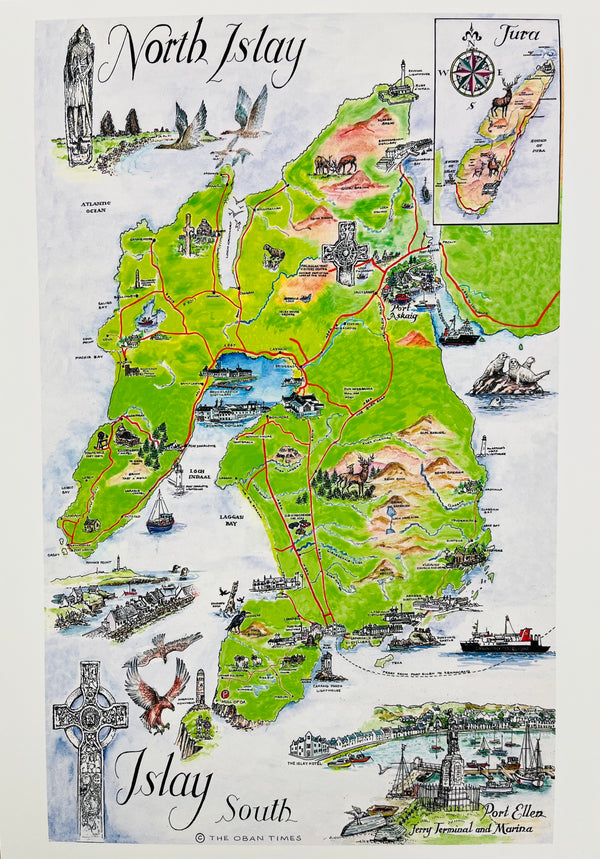 Limited Edition Hand Drawn Islay Print – Scottish Field Shop