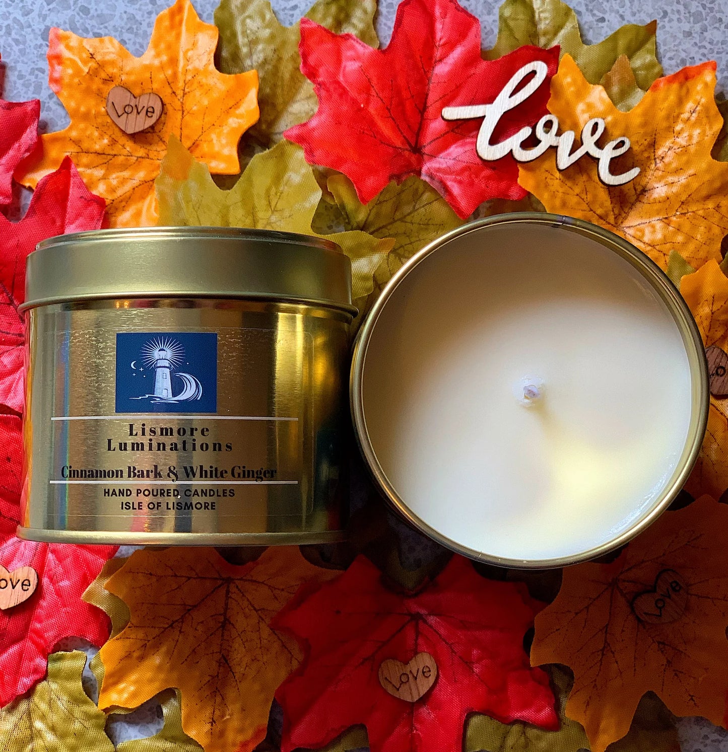 Lismore Luminations Cinnamon Bark & White Ginger Candle – Scottish ...